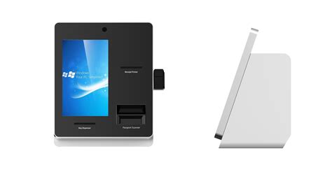 Encryption Biometric Security Check In Kiosk With Barcode Qr Code Id Passport Scanner