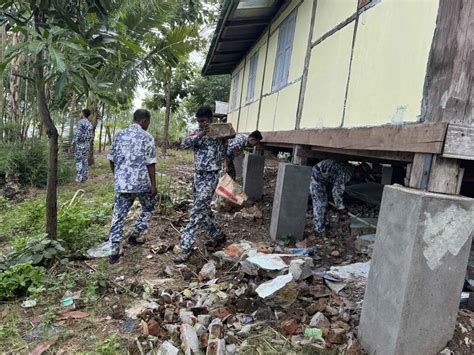 ရေပြန်လည်ကျဆင်းသွားသည့်နေရာများ၌ လိုအပ်သည့်သန့်ရှင်းရေးလုပ်ငန်းများနှင့် ကျန်းမာရေးစောင့်ရှောက်မ