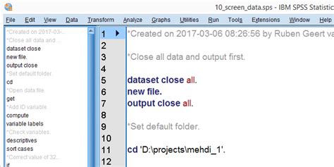 Spss 5 Best Practices