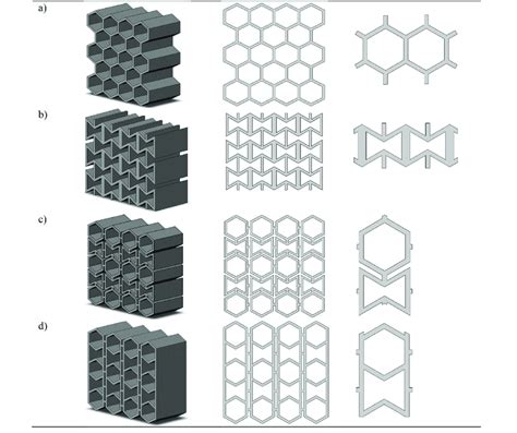 illustrations for four types of cellular structures a basic
