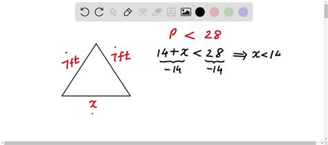 Solved Find The Possible Values Of X The Perimeter Is Less Than 28