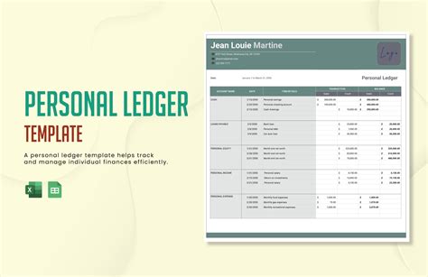 Editable Ledger Templates In Google Sheets To Download