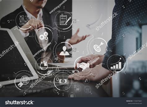 Business Process Management Workflow Automation Diagram Stock Photo