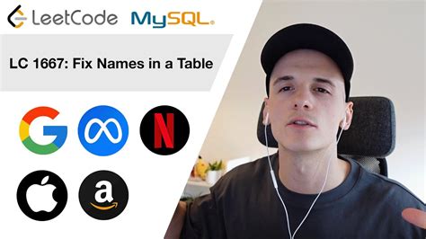Leetcode 1667 Fix Names In A Table Sql Youtube