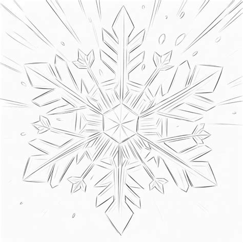 Snowflake Sketch Premium Ai Generated Image