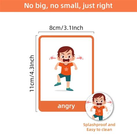 Multiple Types Behaviors Emotions Card Flashcard Temu