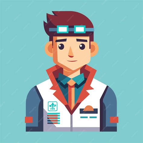 Premium Vector Flat Vector Illustration Of A Biomedical Engineer