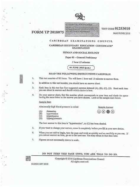 Hsb Multiple Choice Csec 3 Pdf