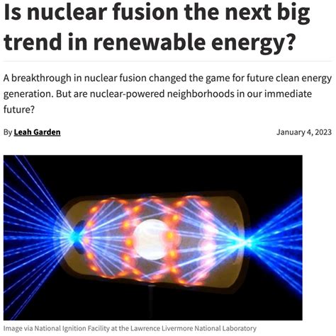 【观点】核聚变是低碳转型的新趋势吗？ 能量 研究 技术