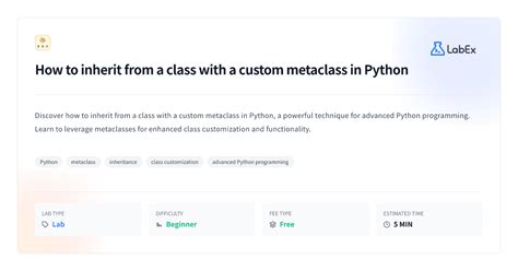 How To Inherit From A Class With A Custom Metaclass In Python Labex