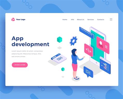 Premium Vector App Development Concept