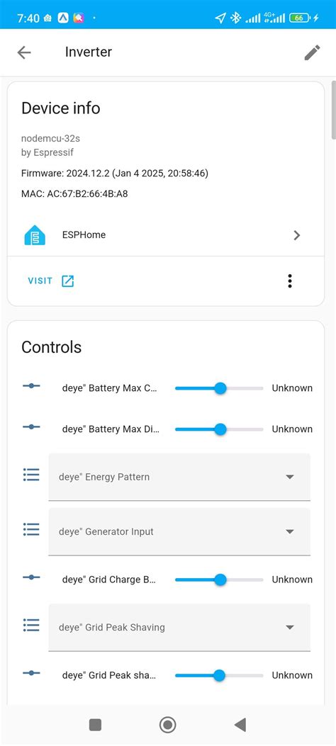 Esp32 Integration From Deye Inverter To Home Assistant Home