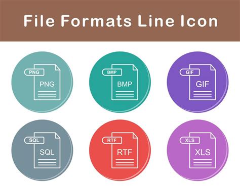 File Formats Vector Icon Set 21427557 Vector Art At Vecteezy
