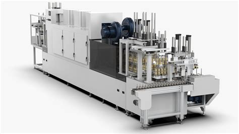 Automatic Motor Rotor Cover Heating Furnace Assembly Line 3d Model