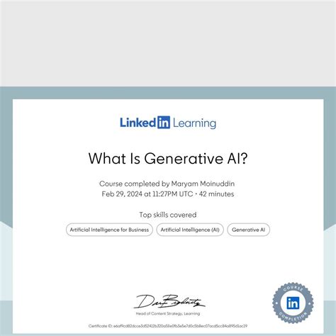 maryam moinuddin on linkedin i m excited to share that i ve completed the generative ai course …