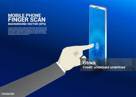 휴대 전화 화면에 손가락 스캔 아이콘에 사업가 손 터치 손가락 3차원 형태에 대한 스톡 벡터 아트 및 기타 이미지 3차원 형태 개념 개념과 주제 Istock