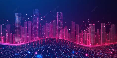 빅 데이터 개념의 추상 점과 그라데이션 선이 있는 스마트 시티 마트 시티 빅 데이터 디지털 시티 배경 일러스트 및 사진 무료 다운로드 Pngtree