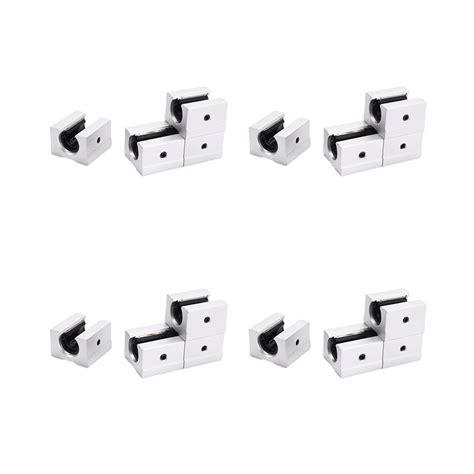16 X Sbr12uu 12mm Aluminum Linear Motion Router Block Silver 16 X Sbr12uu 12mm Aluminum Linear Motion Router Block Silver
