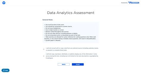 Data Analytics Assessment Daa Rules And Setup Codesignal Knowledge Base