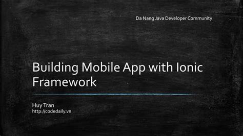 building mobile app with ionic framework ppt