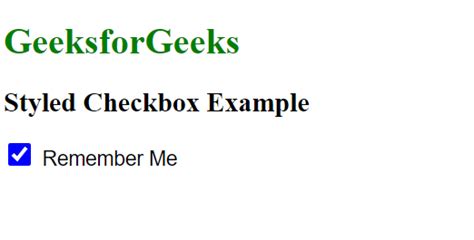 How To Create A Checkbox In HTML GeeksforGeeks