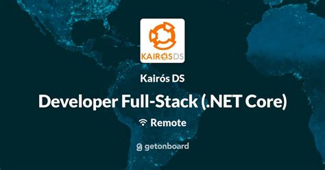 Developer Full Stack NET Core at Kairós Remote work from home
