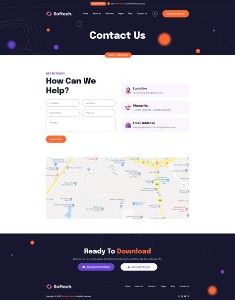 Softech Software And Technology Psd Template By Shivaaythemes