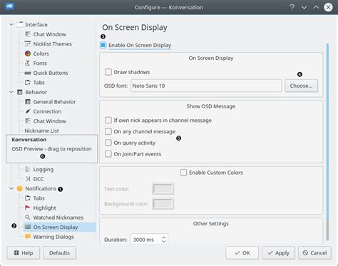 Configuring On Screen Display Osd