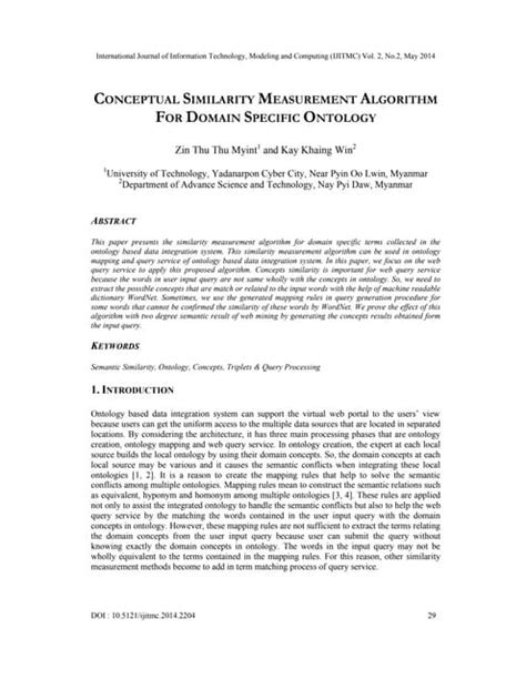 Conceptual Similarity Measurement Algorithm For Domain Specific