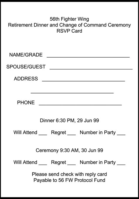 Change Of Command Program Template