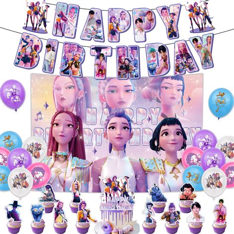 Kpop Demon Hunters Birthday Party Supplieskpop Demon Hunters Birthday