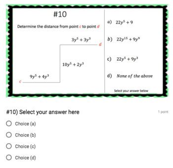 Adding Polynomials Google Form Interactive Video Lesson TpT