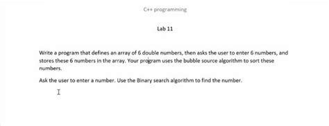 Solved Write A Program That Defines An Array Of 6 Double