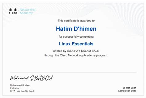 Hatim Dhimen On Linkedin Cisco Linux Linuxessentials