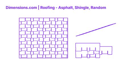 Roofing Asphalt Shingle Random Dimensions And Drawings