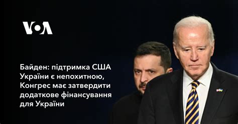 Байден підтримка США України є непохитною Конгрес має затвердити додаткове фінансування для