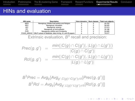 a game theoretic framework for heterogenous information network
