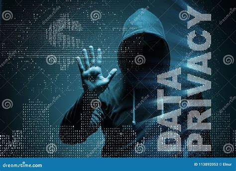 The Data Privacy Concept With Hacker Stealing Personal Information Stock Image Image Of Hack