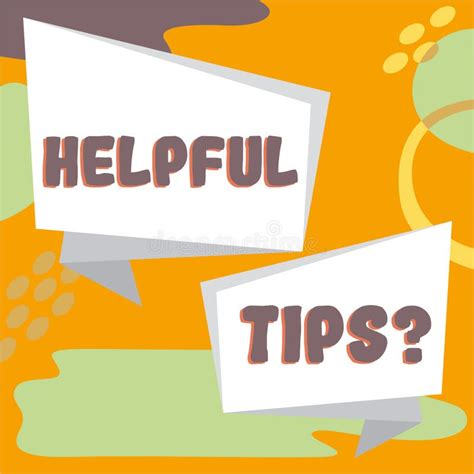 Sign Displaying Helpful Tips Business Idea Advices Given To Be Helpful