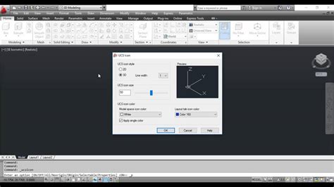 The Ucs Icon Properties Command Autocad Youtube