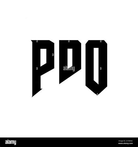Pdo Letter Logo Design For Technology Company Pdo Logo Design Black