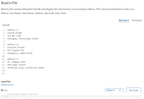 Solved Read In File Read In The Comma Delimited Text File