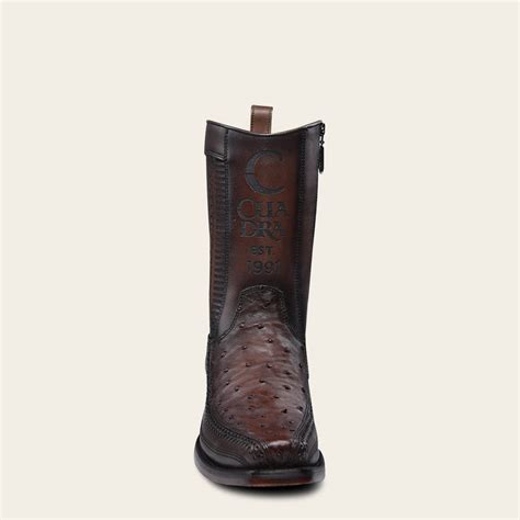 Bota Urbana En Piel De Avestruz Cuadra México