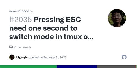 Pressing Esc Need One Second To Switch Mode In Tmux Or Screen · Issue