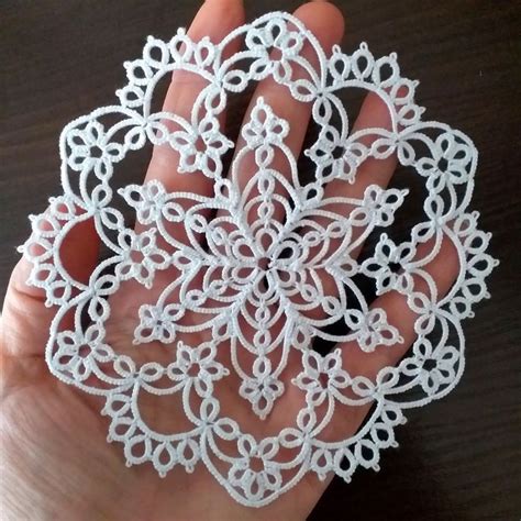 Tatting Pdf Pattern Doily Star For Shuttle Etsy Tatting Tatting Patterns Needle Tatting