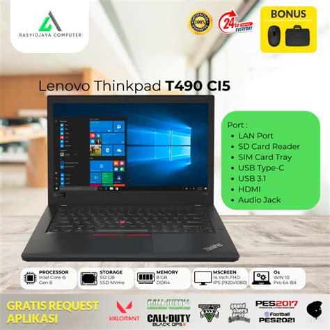 Jual Laptop Lenovo Thinkpad T T T S T S T Intel Core I I Ram Gb Ssd Gb