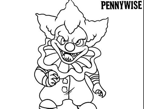 Pennywise Coloring Pages Coloringlib