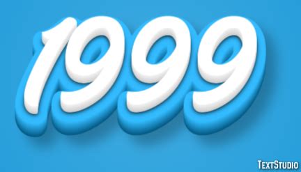 1999 Text Effect And Logo Design Number