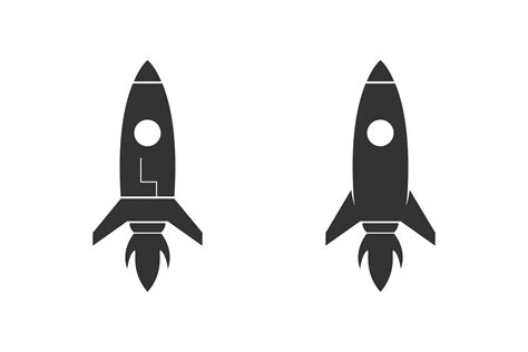 Rocket Black Icon Set Flat Illustration On White Background 3484551 Vector Art At Vecteezy