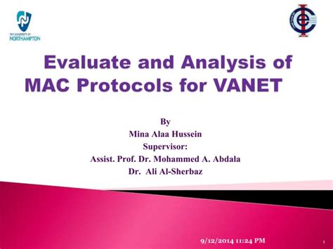 Evaluate And Analysis Of Mac Protocols For Vanet Pptx Computer